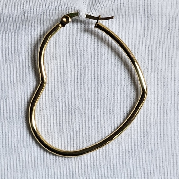 Jewelry | Goldplated Heart Hoops | Poshmark